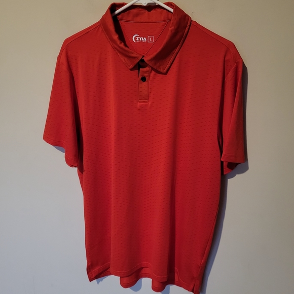 ZYIA | Shirts | Nwt Zyia Performance Golf Polo Shirt Neon Red Size ...